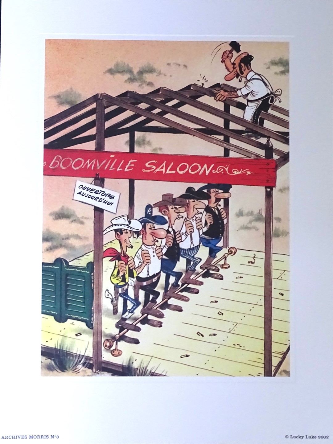 Comic Stripshop - Lucky Luke - 4 vlakdrukken uit de serie Archives Morris